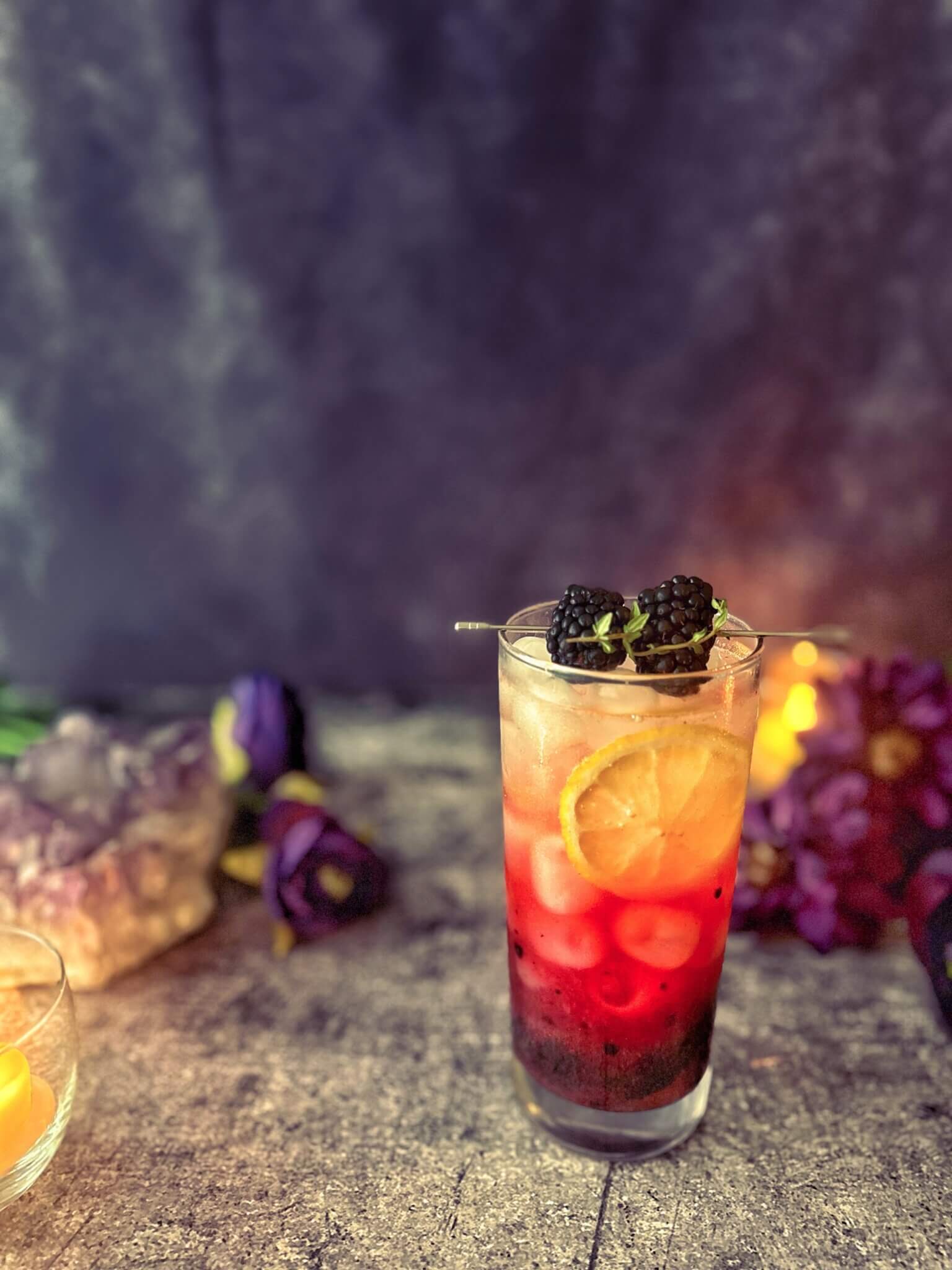 Blackberry-Thyme Tom Collins Mocktail for Blessing Your Home - Magickal ...